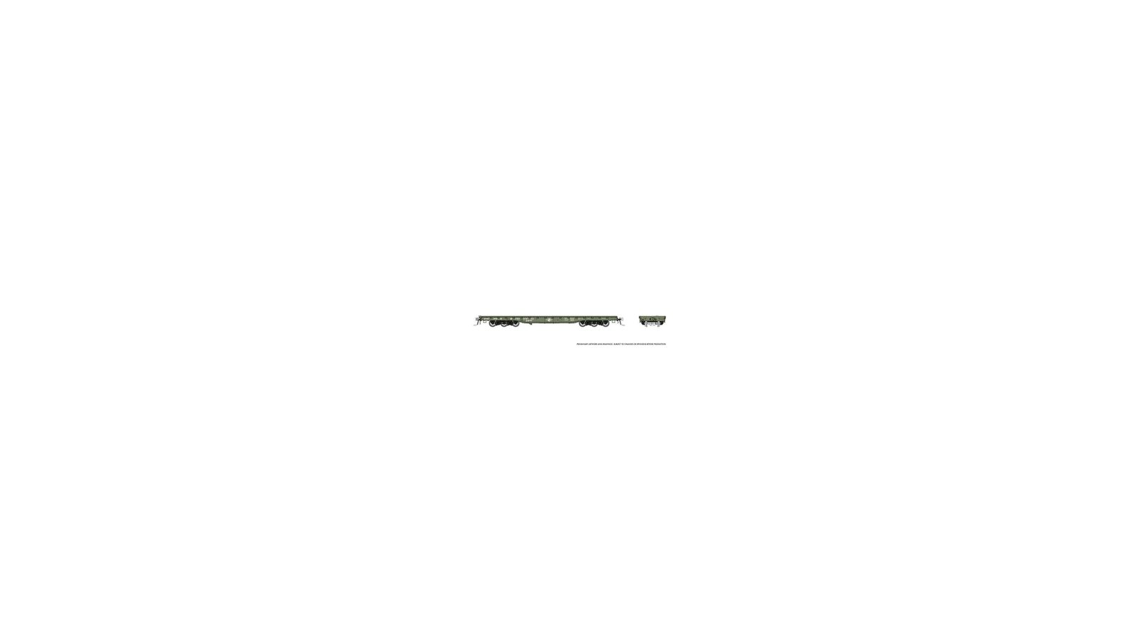 Magor 54′ Department of Defense DODX Flatcar - Ready to Run