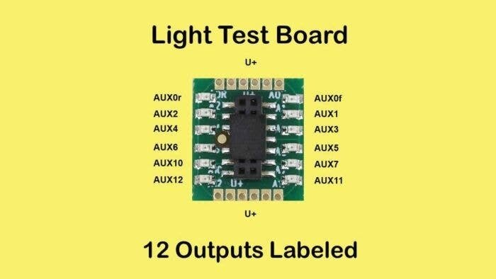 Add-On Light Test Board -- For Decoder Buddy V1 and V5 Mothe
