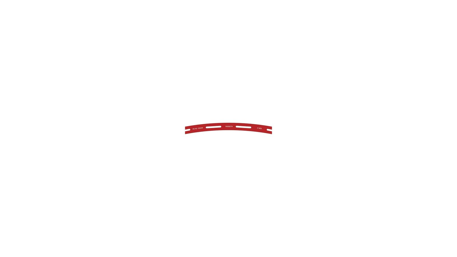 Tracksetta Track Laying Template -- 21′ 53.3cm Radius Curve,