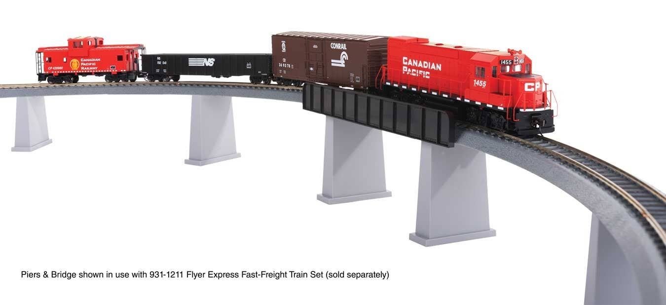 Power-LOC Track -- Bridge & Pier Set - Kit, HO WalthersTrain