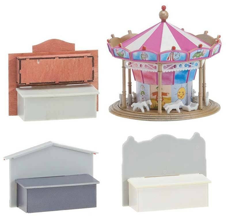 Funfair Set -- Kit - Includes Non-Working Carousel and 3 Boo
