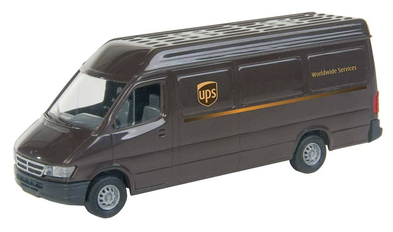 UPSR Delivery Van -- Modern Shield Logo, HO Walthers SceneMa