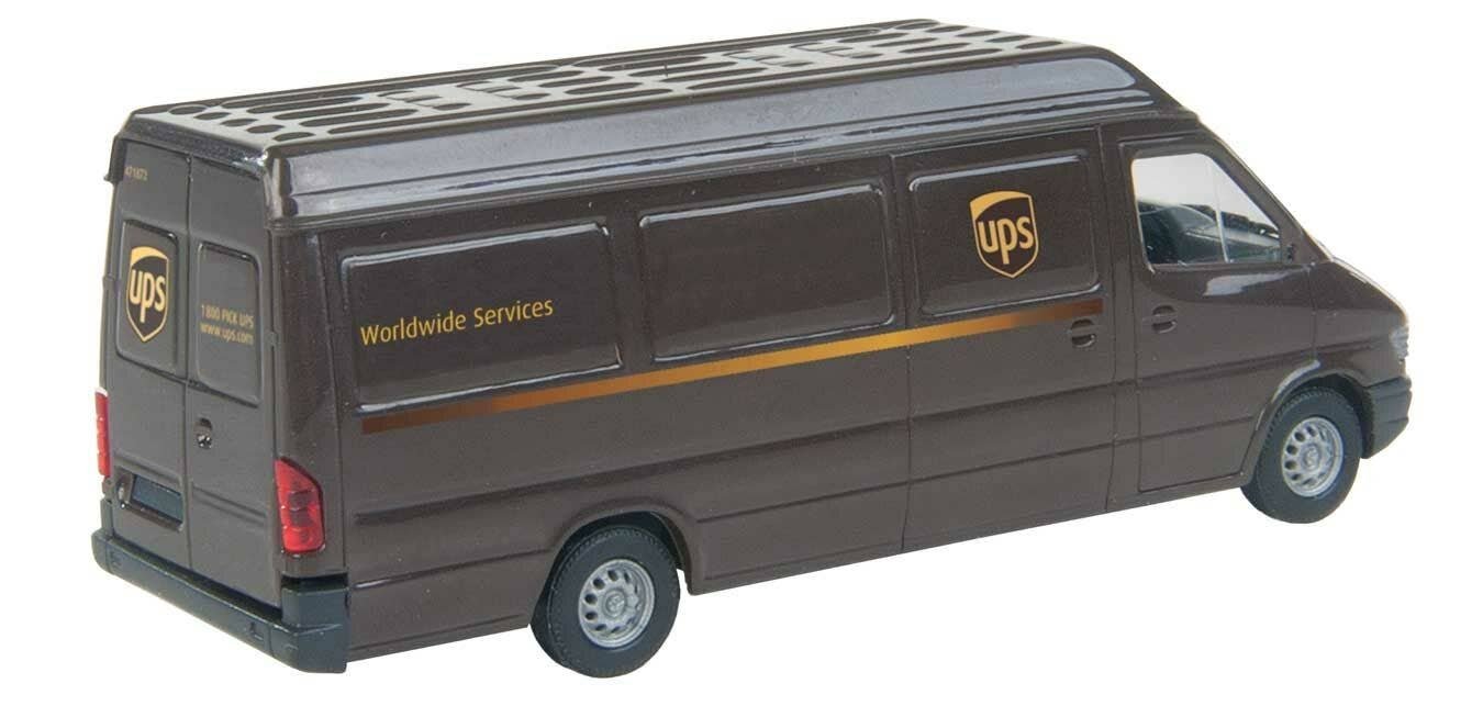 UPSR Delivery Van -- Modern Shield Logo, HO Walthers SceneMa