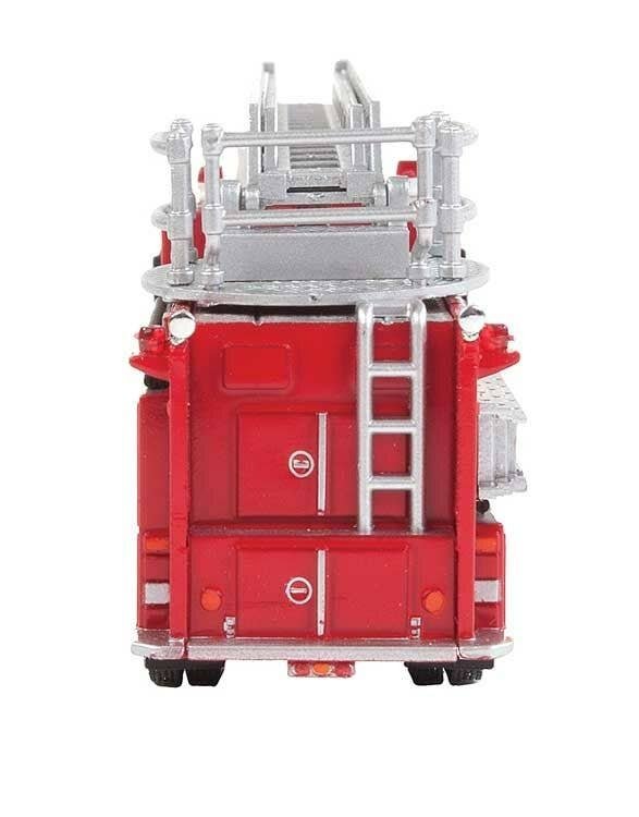 Heavy-Duty Fire Department Ladder Truck - Assembled -- Red,