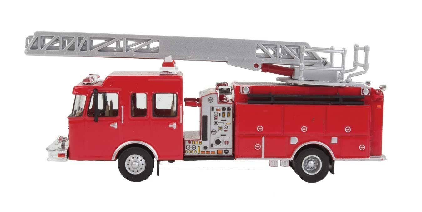 Heavy-Duty Fire Department Ladder Truck - Assembled -- Red,