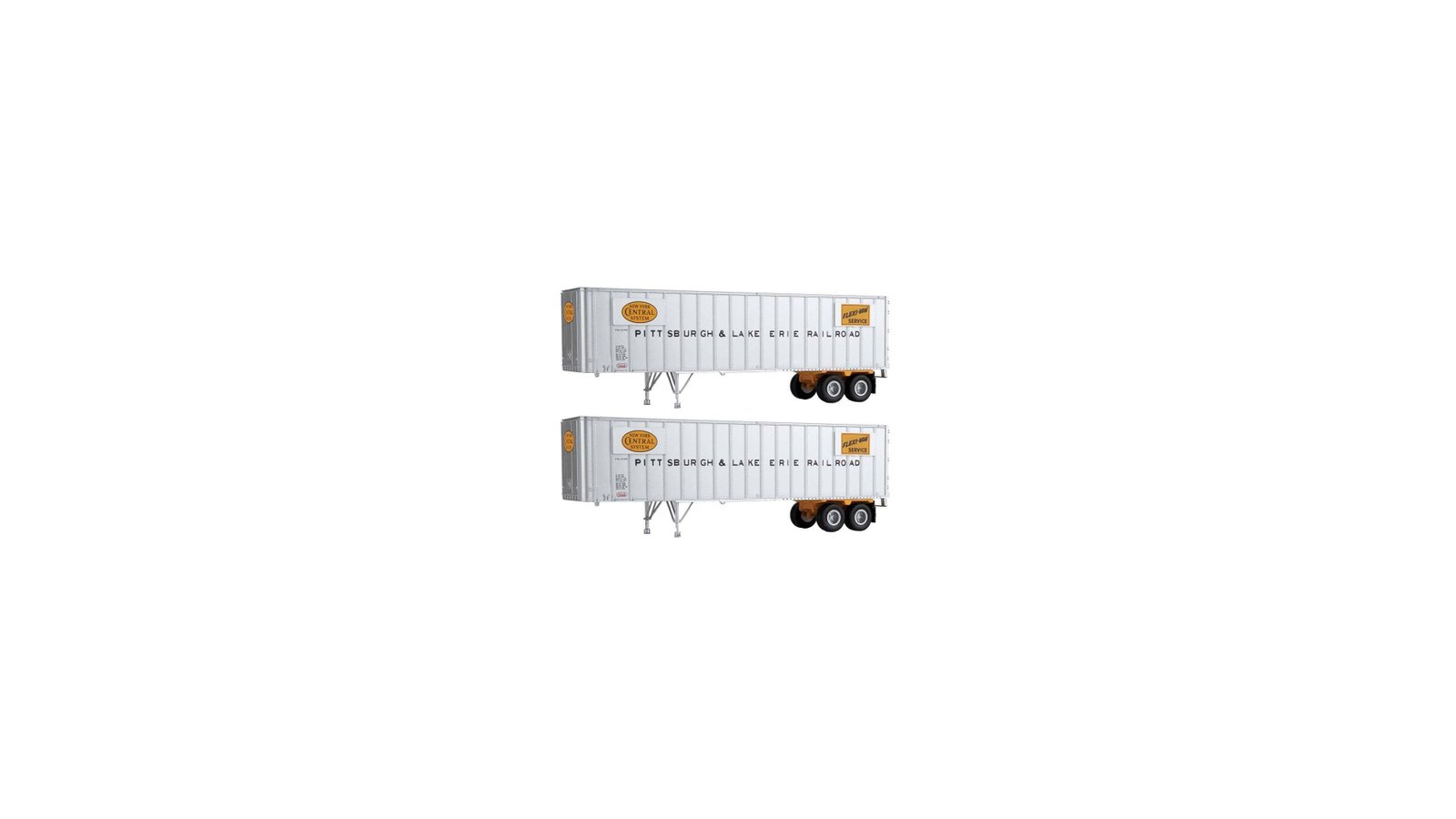 Flexi-Van 40′ Trailer 2-Pack - Assembled -- Pittsburgh & Lak