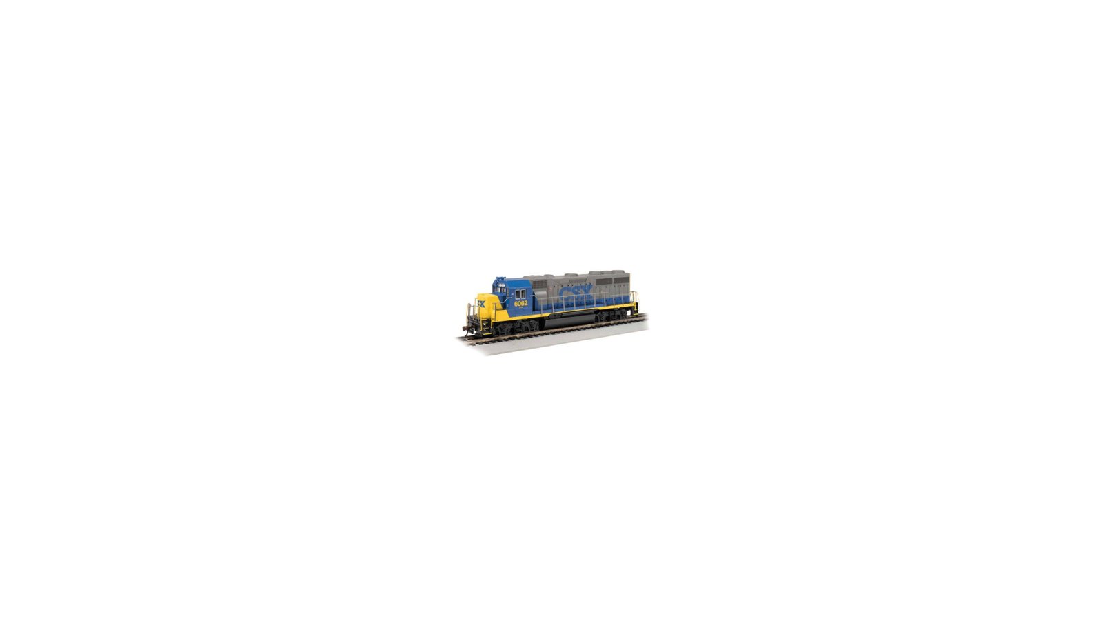 EMD GP40 - DCC -- CSX 6062 Bright Future, gray, blue, yellow