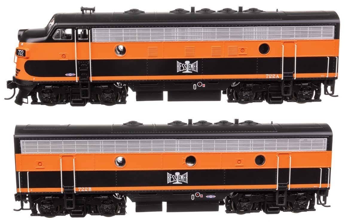 EMD F7 A-B Set - Standard DC -- Bessemer & Lake Erie 722A, 7