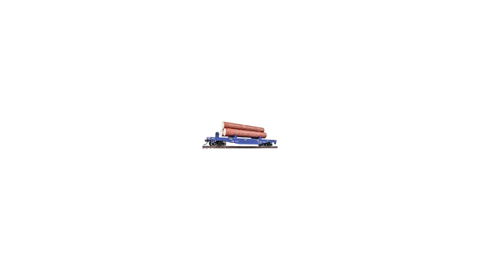 Log Dump Car with 3 Logs - Ready to Run -- Alaska Railroad 1
