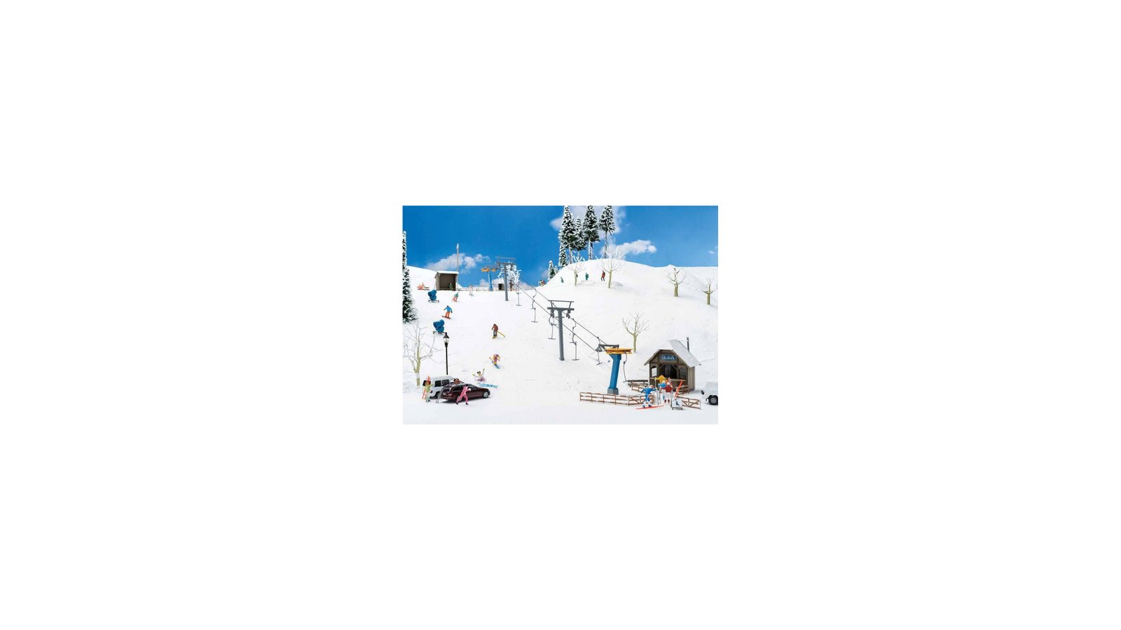 T-Bar Ski Lift with Kiosk -- Kit, HO, Faller Gmbh 134003