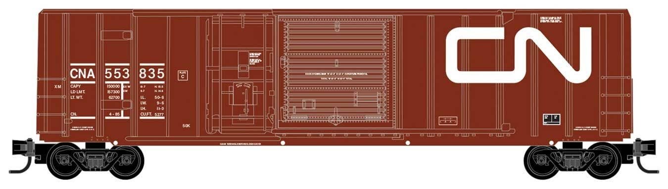 50′ Rib-Side Plug & Sliding Door Boxcar No Roofwalk - Ready