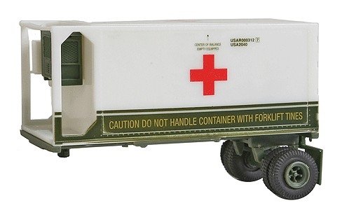 US/NATO MILVAN Container Single-Axle Chassis with 20′ Contai