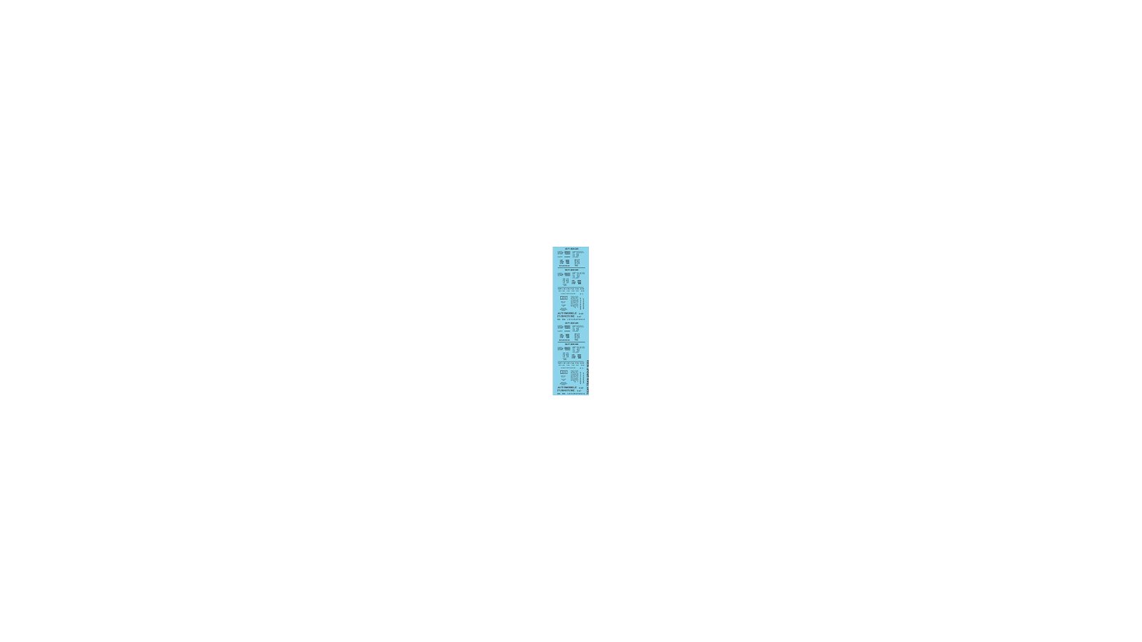 Railroad Decal Set -- Generic 40` and 50` Steel Boxcar Data