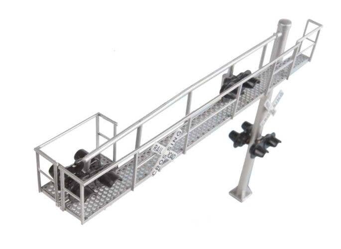 Modern Cantilever Grade Crossing Signal -- Two-Lane, HO, Wal