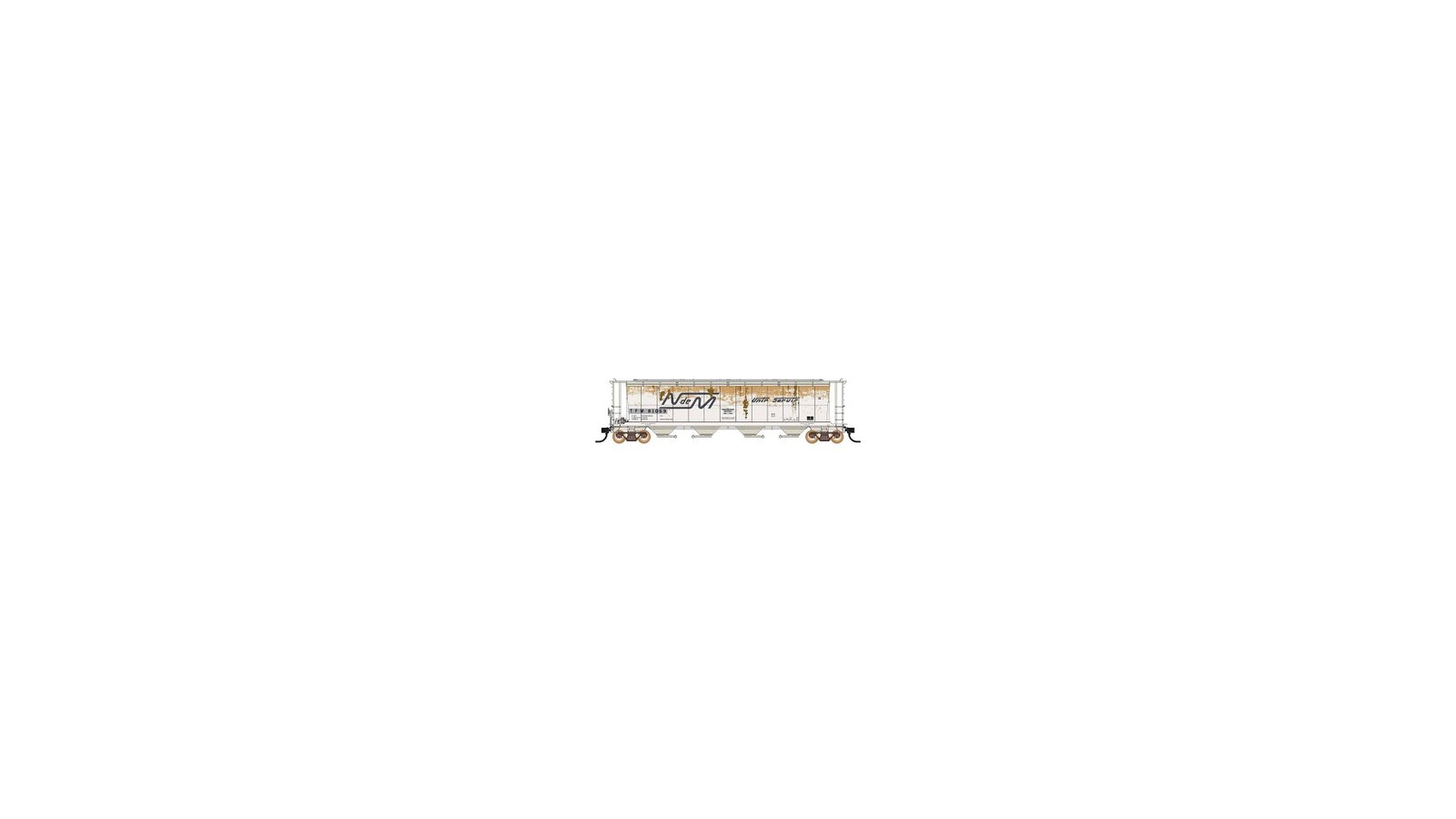 59′ 4-Bay Cylindrical Covered Hopper - Trough Hatch Version