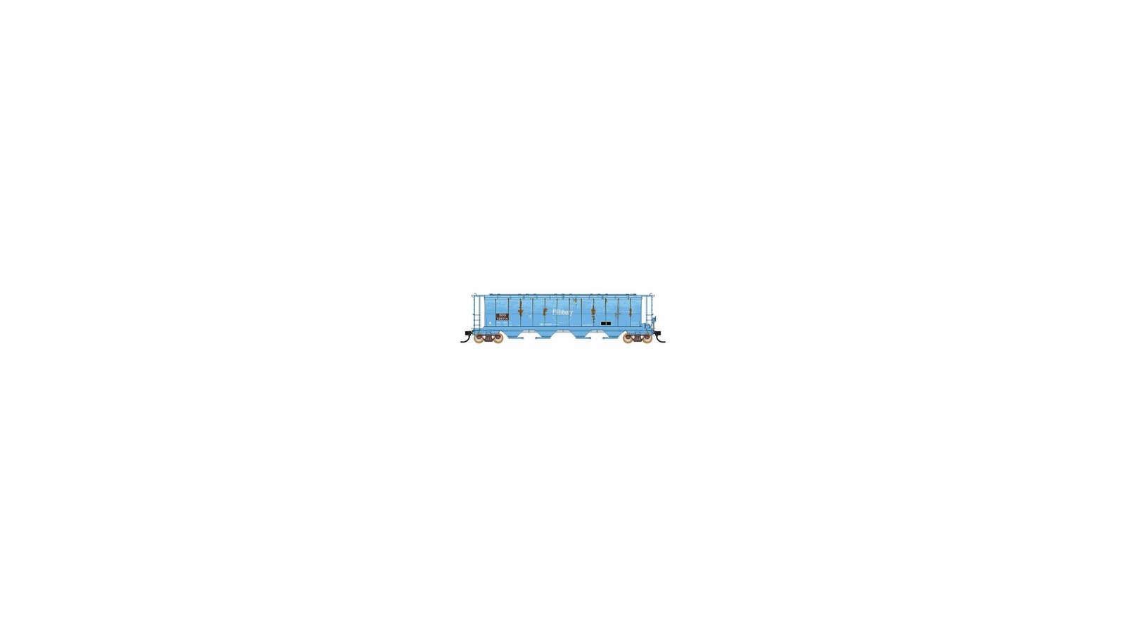 59′ 4-Bay Cylindrical Covered Hopper - Trough Hatch Version