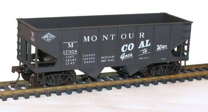 USRA 55-Ton 2-Bay Open Hopper - Kit -- Montour 17358 black,