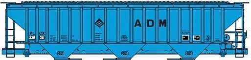 Pullman-Standard 4750 3-Bay Covered Hopper - Kit -- Archer-D
