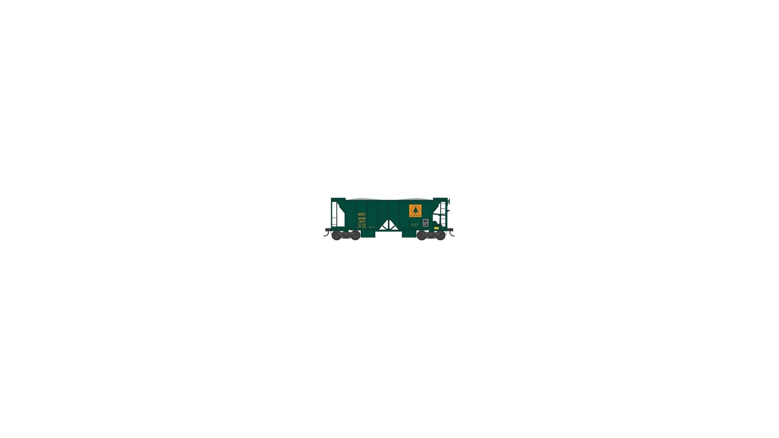70-Ton 2-Bay Ballast Hopper with Open Sides - Ready to Run