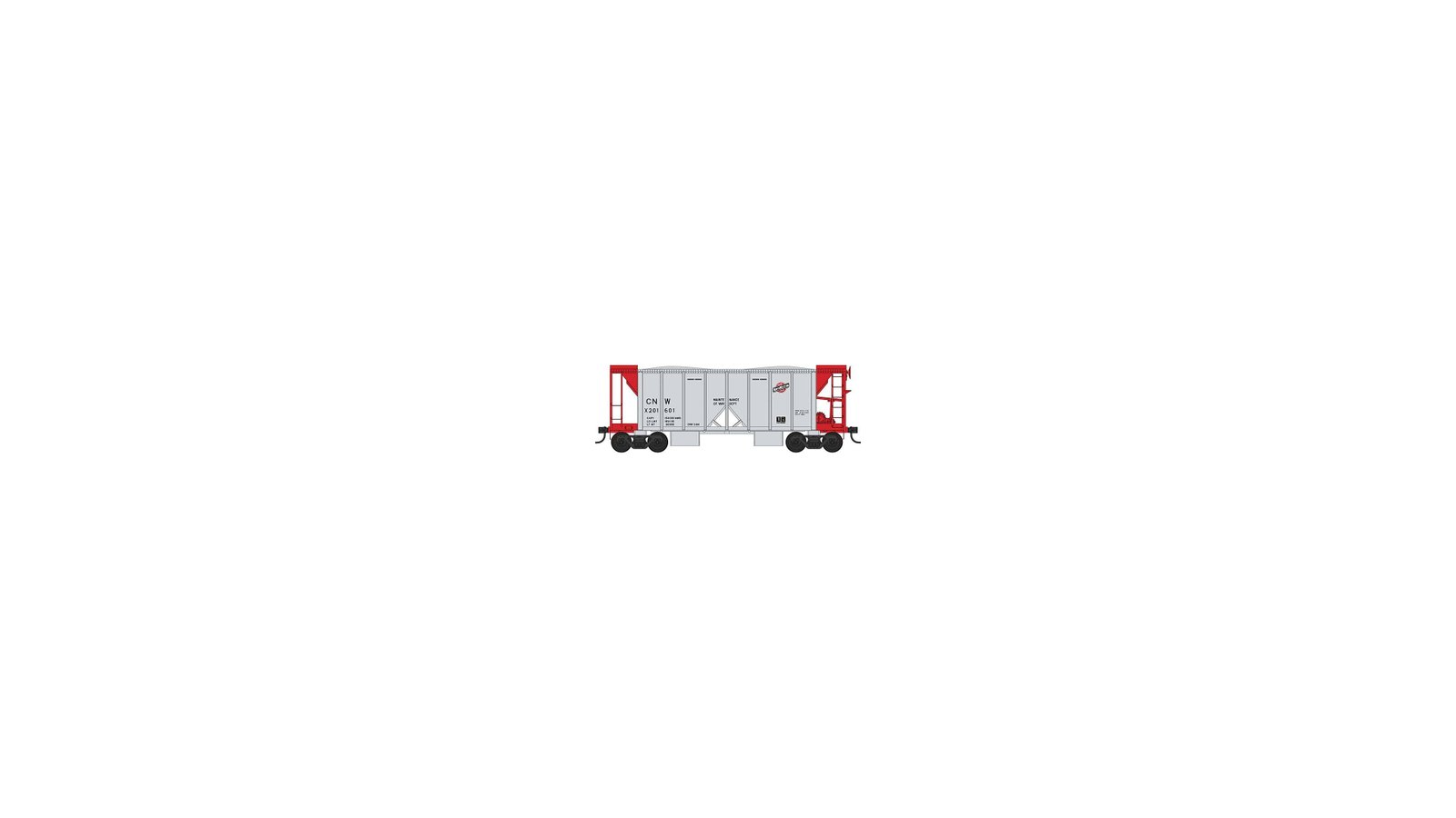 70-Ton 2-Bay Ballast Hopper with Side Chutes Ballast Gates