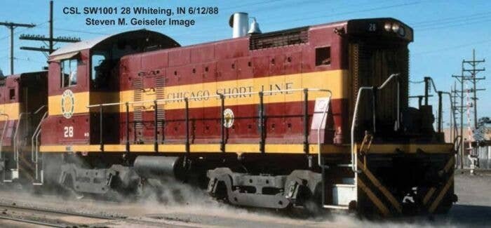 EMD SW1001 - Standard DC -- Chicago Short Line 28 As-Built,