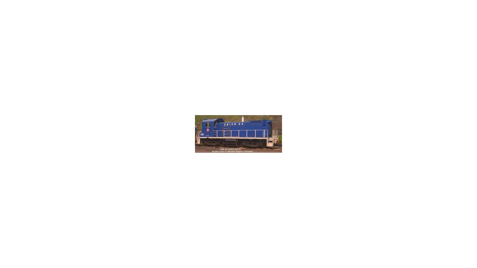 EMD SW1001 - Standard DC -- Union RR 103 As-Built, blue, whi