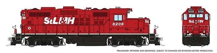 GP9u Low-Nose Rebuild - Standard DC -- St. Lawrence & Hudson