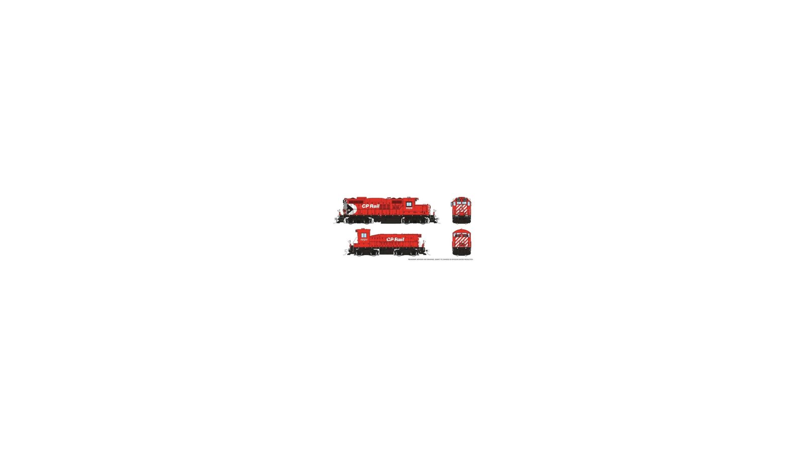 GP9u & SW Slug Set - Standard DC -- Canadian Pacific 1628, 1