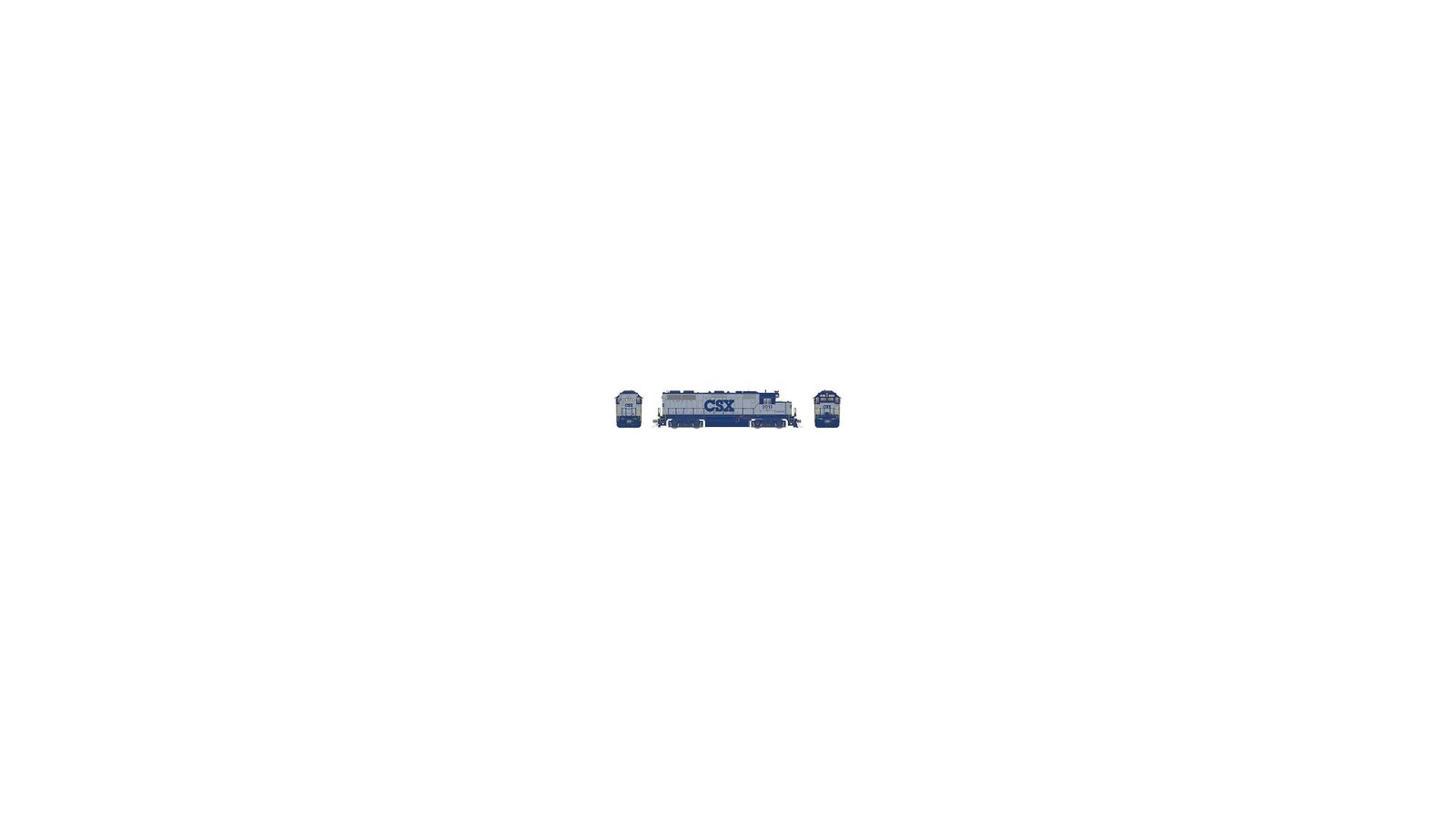 EMD GP38 Low Nose - Sound and DCC -- CSX 2046 gray, blue cab