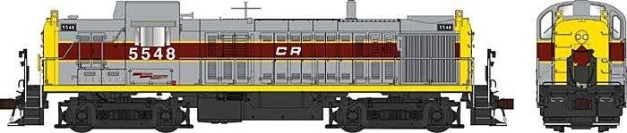 Alco RS3 Phase 1 - Standard DC -- Conrail 5545 Relettered Ex