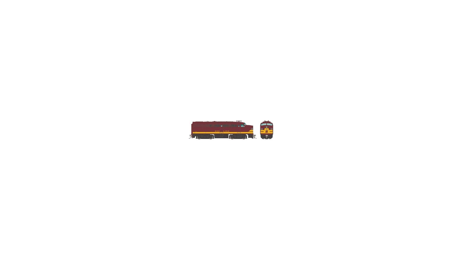 Alco FA1 - Standard DC -- Soo Line 221B maroon, gold, HO, Ra