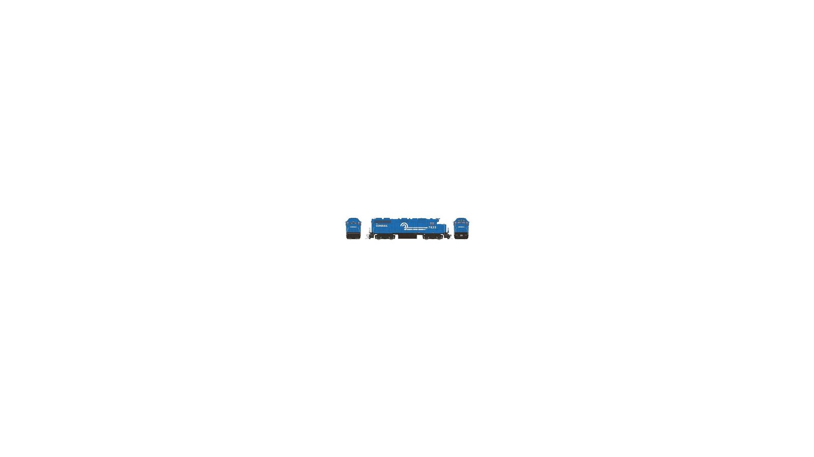 EMD GP38 Low Nose - Standard DC -- Conrail 7853 blue, white,