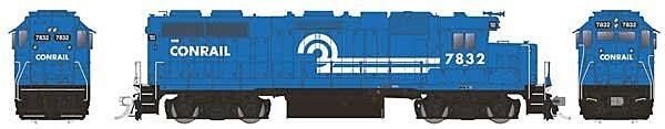 EMD GP38 Low Nose - Standard DC -- Conrail 7853 blue, white,