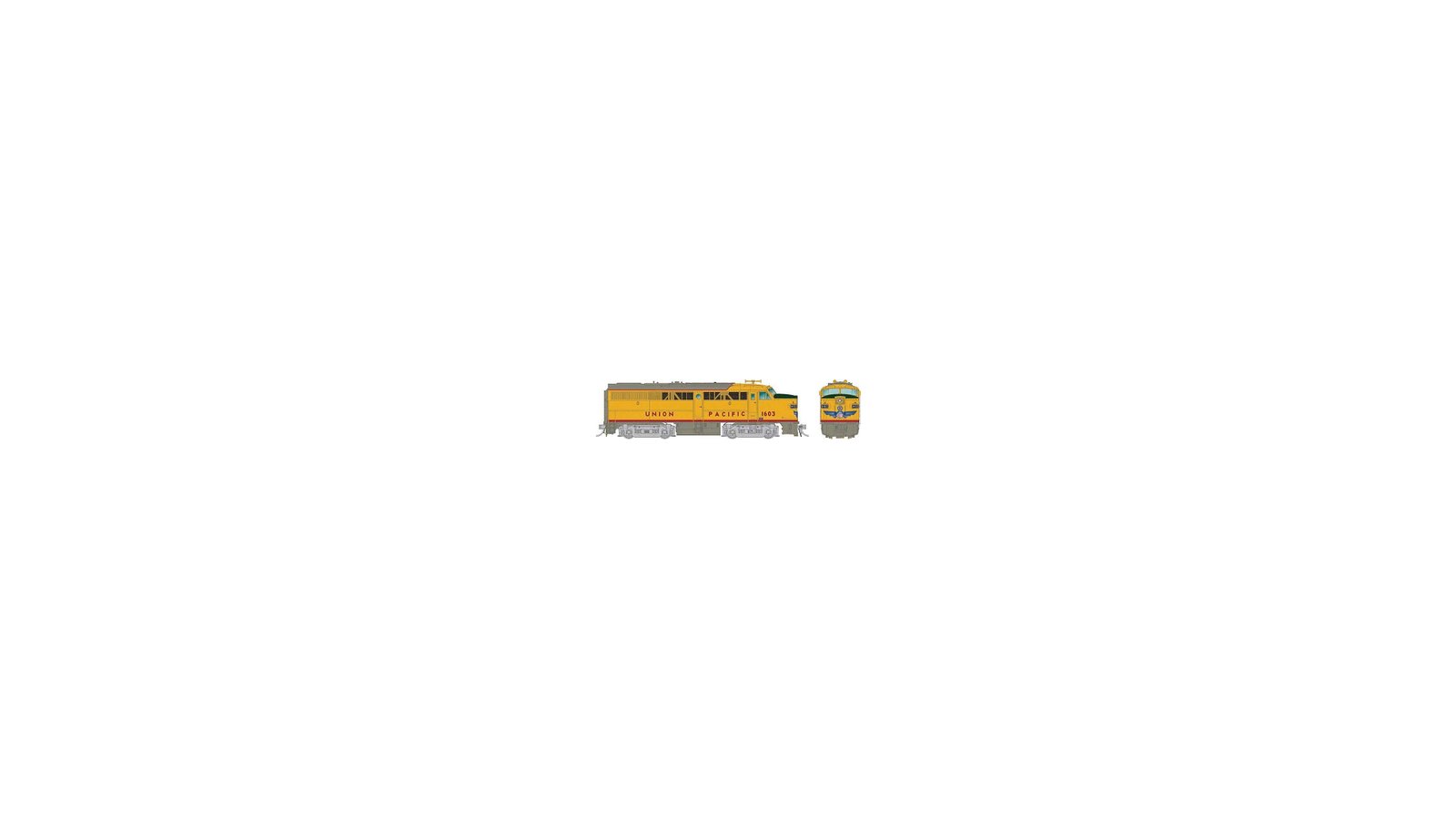Alco FA1 - Standard DC -- Union Pacific 1635 Armour Yellow,