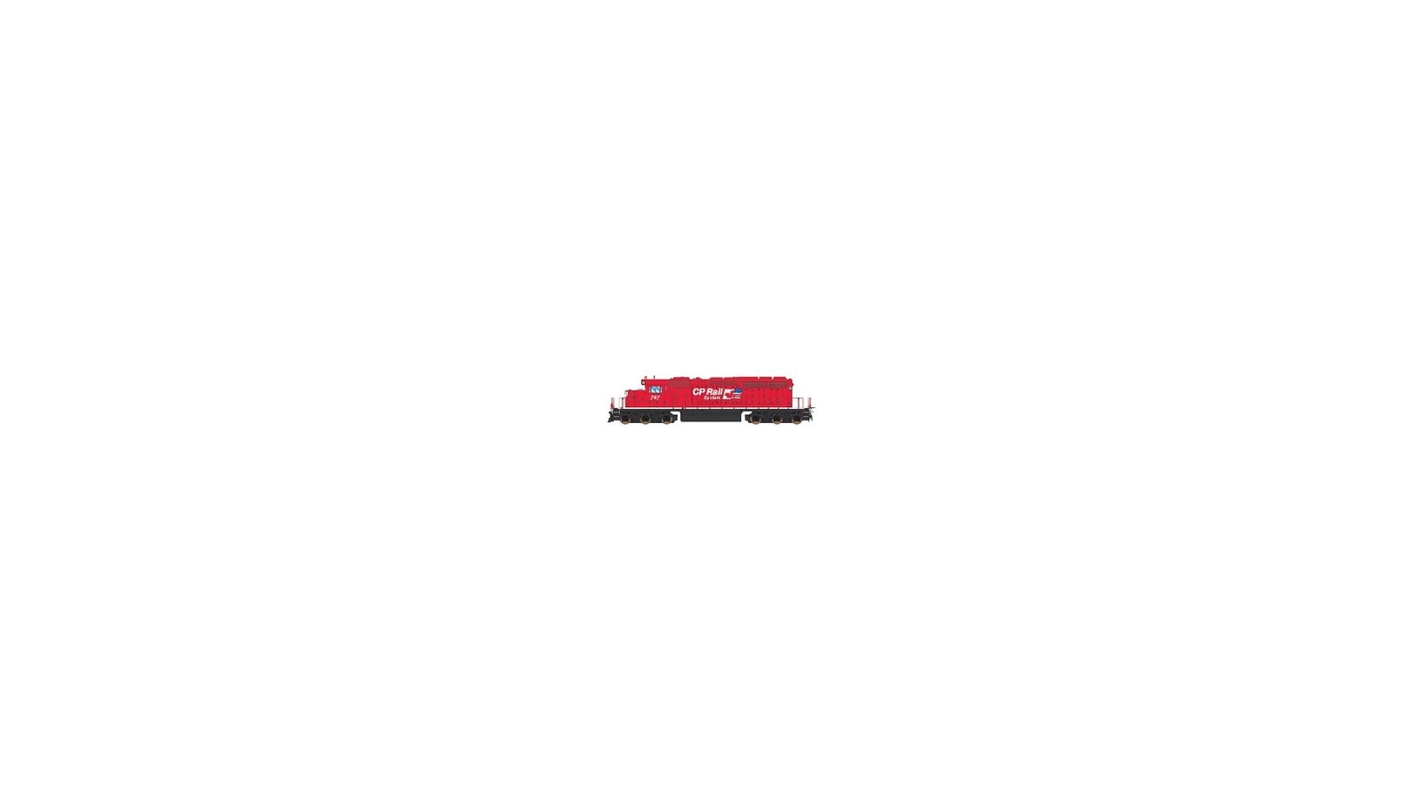 EMD SD40-2 - Standard DC -- Canadian Pacific Candy Apple Red