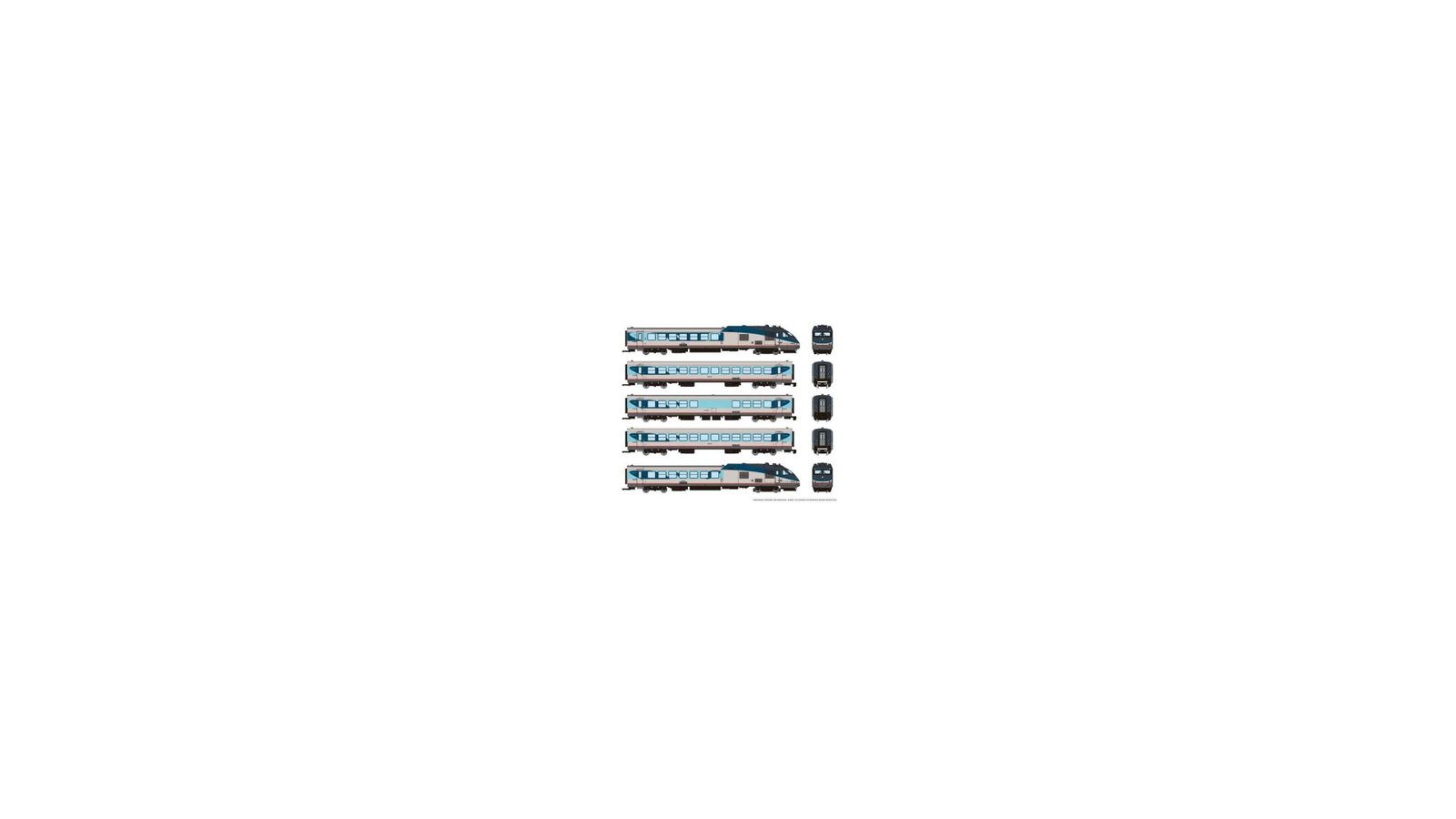Rohr RTL Turboliner 5-Unit Set - ESU LokSound and DCC -- Amt